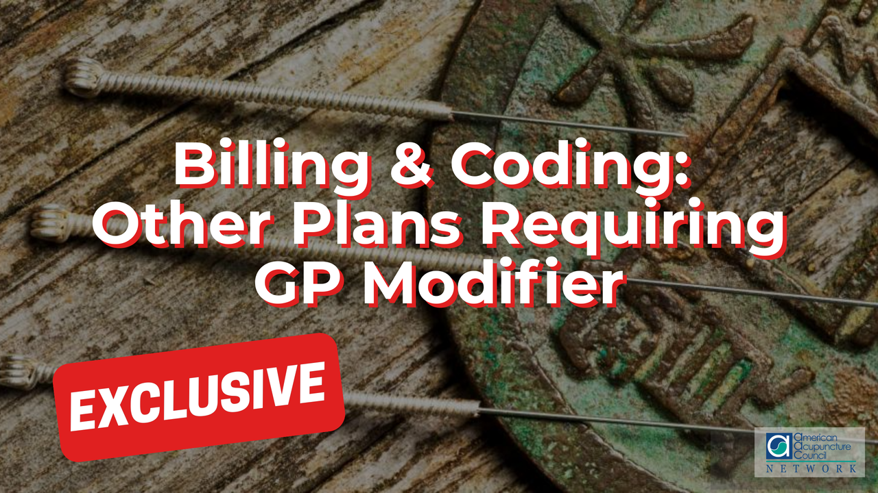 Billing & Coding: Other Plans Requiring GP Modifier - AAC Info Network