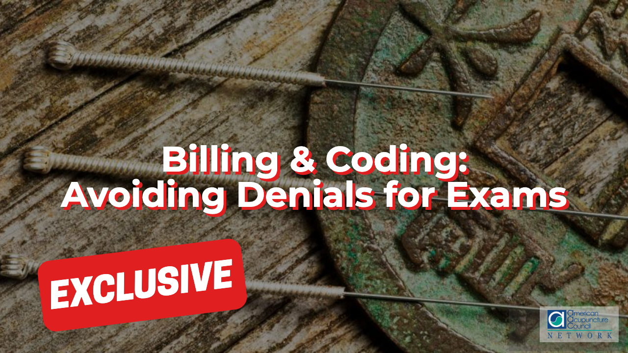 Billing And Coding Avoiding Denials For Exams Aac Info Network